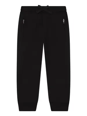 Dolce & Gabbana Jersey Jogging Pants With Logo Embroidery - Black