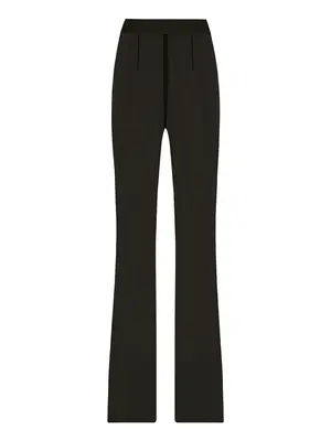 Dolce & Gabbana High-waisted Flared Chiffon Pants - Black