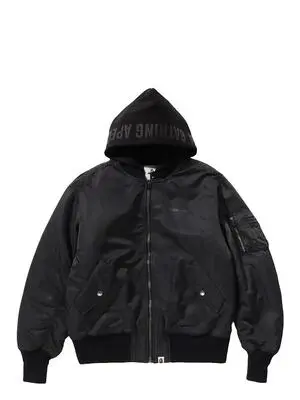 A BATHING APE Ma1 Nylon Jacket - Black