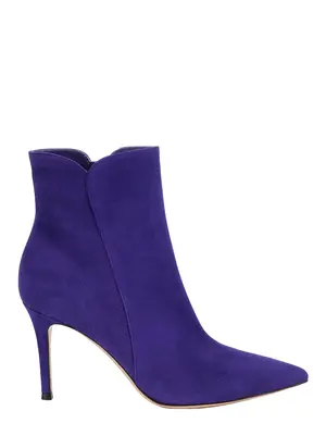 GIANVITO ROSSI Levy 85 Suede Ankle Boots - Dark Purple
