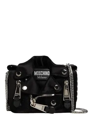 MOSCHINO Moschino Biker Embellished Shoulder Bag