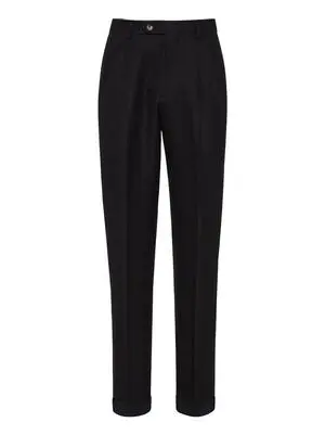 Brunello Cucinelli Twill Trousers - Black