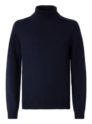 Boglioli Cashmere Roll Neck Jumper - Blue
