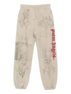 Palm Angels Pencil All-over Track Pants - Neutrals