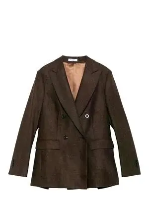 Boglioli Prince Of Wales Check Double-breasted Blazer - Brown
