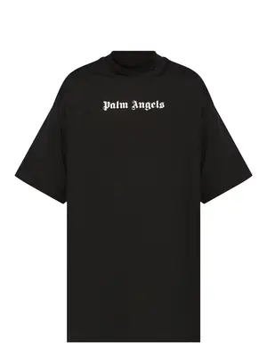 Palm Angels Logo-print T-shirt Dress - Black