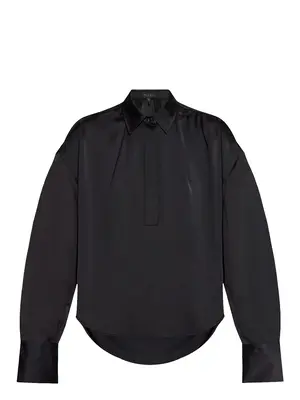 Rag & Bone Long-sleeve Polo Top - Black
