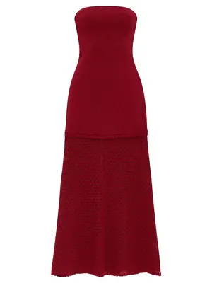Posse Strapless Maxi Dress - Red