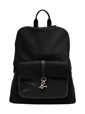 AGNÈS B. Logo Plaque Backpack - Black