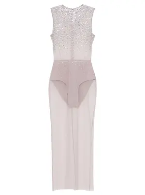 Alex Perry Crystal-embellished Maxi Dress - Purple