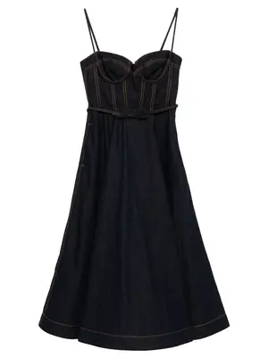 Zimmermann Denim Corset Dress - Blue
