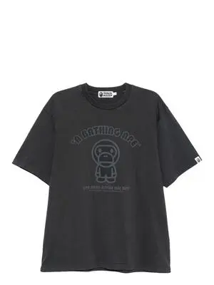 A BATHING APE Garment-dye Baby Milo T-shirt - Black