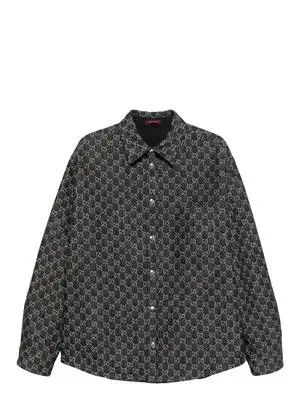 Gucci Gg Jacquard Reversible Shirt - Grey