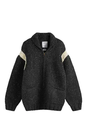 Visvim Cowichan Hand Knit Cardigan - Black