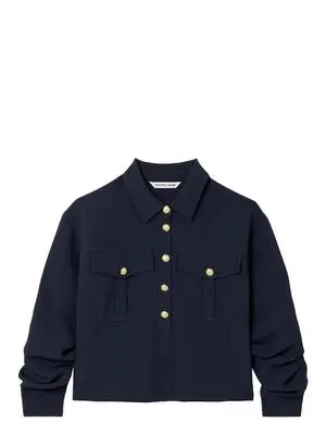 Veronica Beard Colvin Twill Shirt - Blue