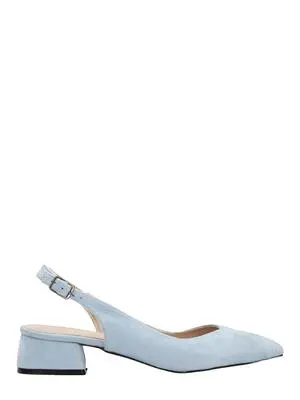 FOREVER & ALWAYS SHOES Forever & Always Shoes Emma Slingback Flat Heels Baby Blue