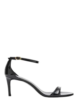 STUART WEITZMAN Nudist Ii 75 Patent Leather Sandals - Black