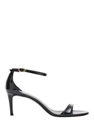 STUART WEITZMAN Nudist Ii 75 Patent Leather Sandals - Black