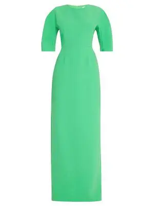 Rickie Freeman For Teri Jon Elbow-sleeve Column Gown - Lime