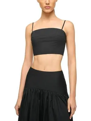 Staud Federico Crop Top - Black