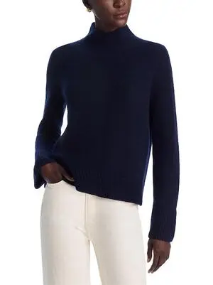 Bloomingdale'S C By Bloomingdale's Exclusive Cashmere Rollneck Top Navy