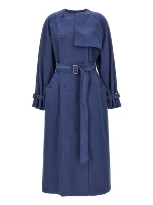 Max Mara Calao Trench Coat - Blue