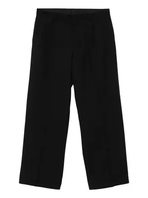 SUNFLOWER Wide-leg Pleated Trousers - Black