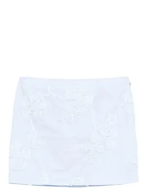 Remain Birger Christensen Cotton Mini Skirt - Blue