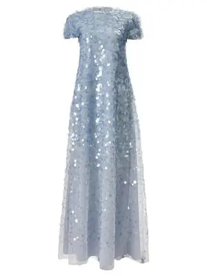 Carolina Herrera Sequinned Gown - Blue
