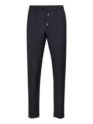 Philipp Plein Pinstriped Track Pants - Blue