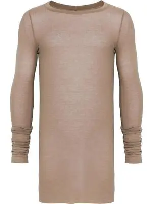 Rick Owens Ribbed T-shirt - Neutrals