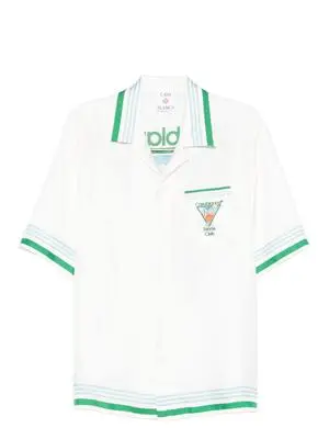 Casablanca Printed Bowling Shirt - White
