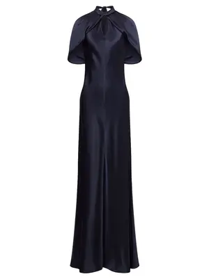 Alberta Ferretti Draped Maxi Dress - Blue