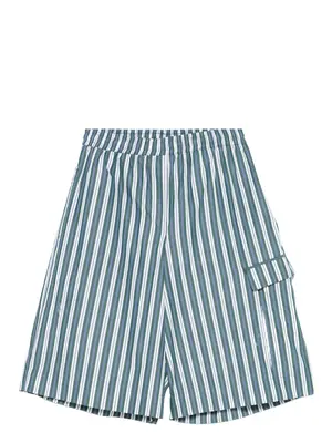 Remain Birger Christensen Poplin Striped Shorts - Green