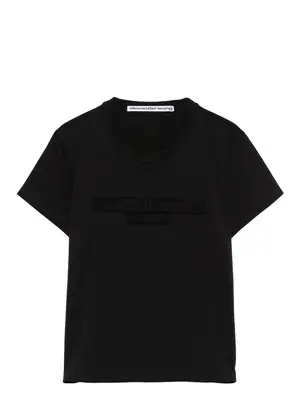Alexander Wang Logo-embossed T-shirt - Black