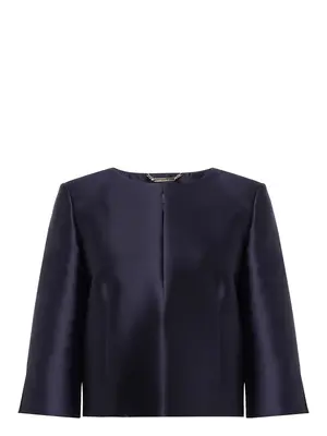 Alberta Ferretti Satin Jacket - Blue