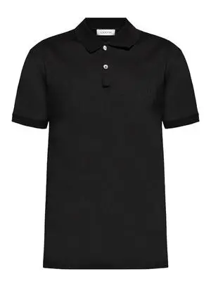LANVIN Cotton Polo Shirt - Black