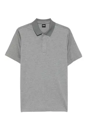BOSS Mélange-effect Polo Shirt - Grey