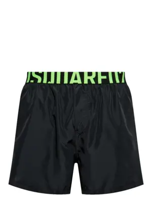 Dsquared2 Logo-waistband Swim Shorts - Black