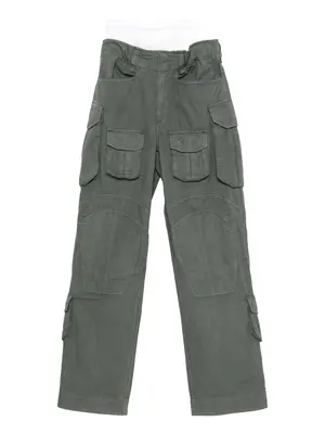 Alexander Wang Logo-waistband Cargo Pants - Green