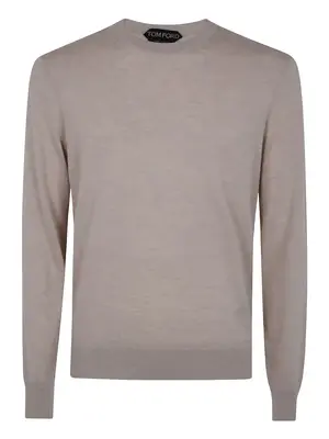 TOM FORD TOM FORD Wool Crew-Neck Sweater Neutrals