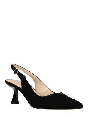 Pelle Moda Janah Slingback Pumps - Black Suede