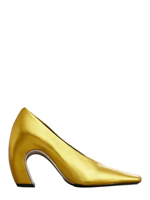 JIL SANDER Metallic Leather Pumps - Gold