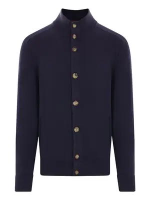 Brunello Cucinelli Buttoned Cardigan - Blue