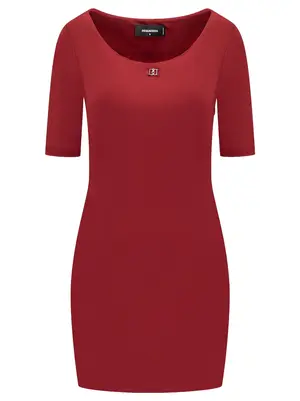 Dsquared2 Logo-plaque Mini Dress - Red