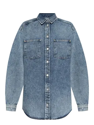 SAMSOE SAMSOE Denim Shirt - Blue