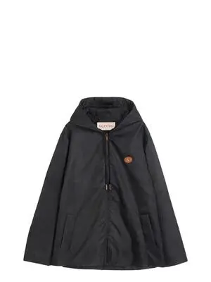 Valentino Garavani Vlogo-patch Hooded Windbreaker - Black