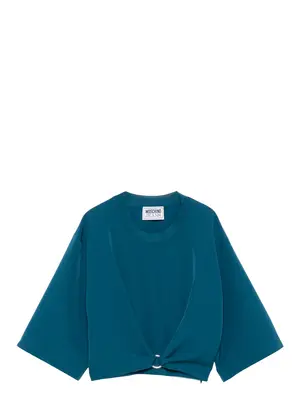 Moschino Ring-embellished T-shirt - Blue
