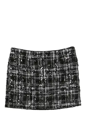 ROTATE BY BIRGER CHRISTENSEN Bouclé Mini Skirt - Black