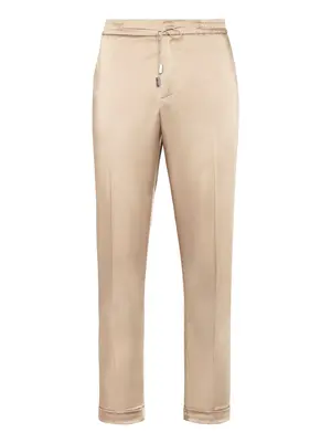 Philipp Plein Satin Tailored Trousers - Neutrals